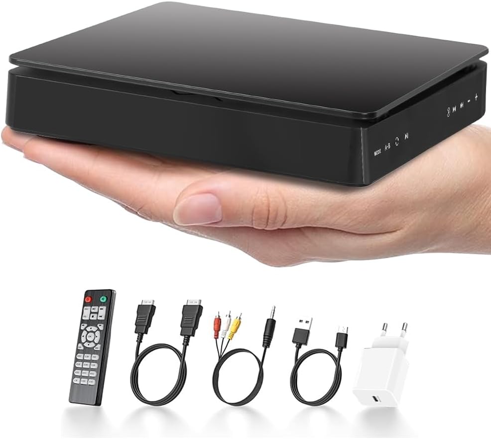 Mini Leitor de DVD HD - Dvd Player, Cd Player, Dvd Player Hdmi, Leitor ...