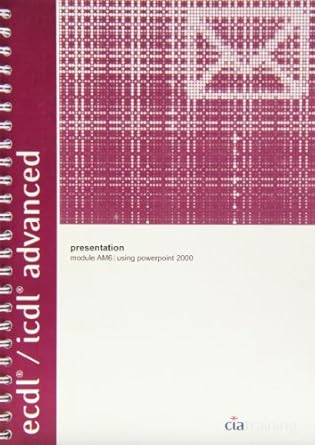 ECDL/ICDL Advanced Syllabus 1.5 Module AM6 Presentation Using PowerPoint 2000: 9781860056017 ...