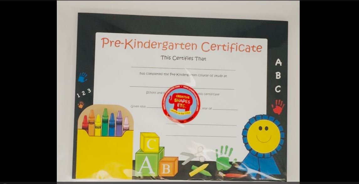 Plantillas De Certificados Pre Kindergarten Ilustración De Plantilla