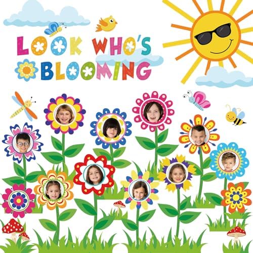 Amazon.com: 88PCS Spring Bulletin Board Set Look Who’s Blooming ...