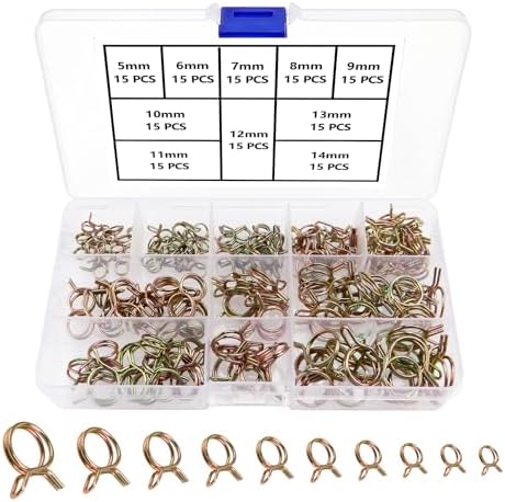 YIXISI 150 Stücke 5-14mm Schlauchschellen Set, Federclip ...