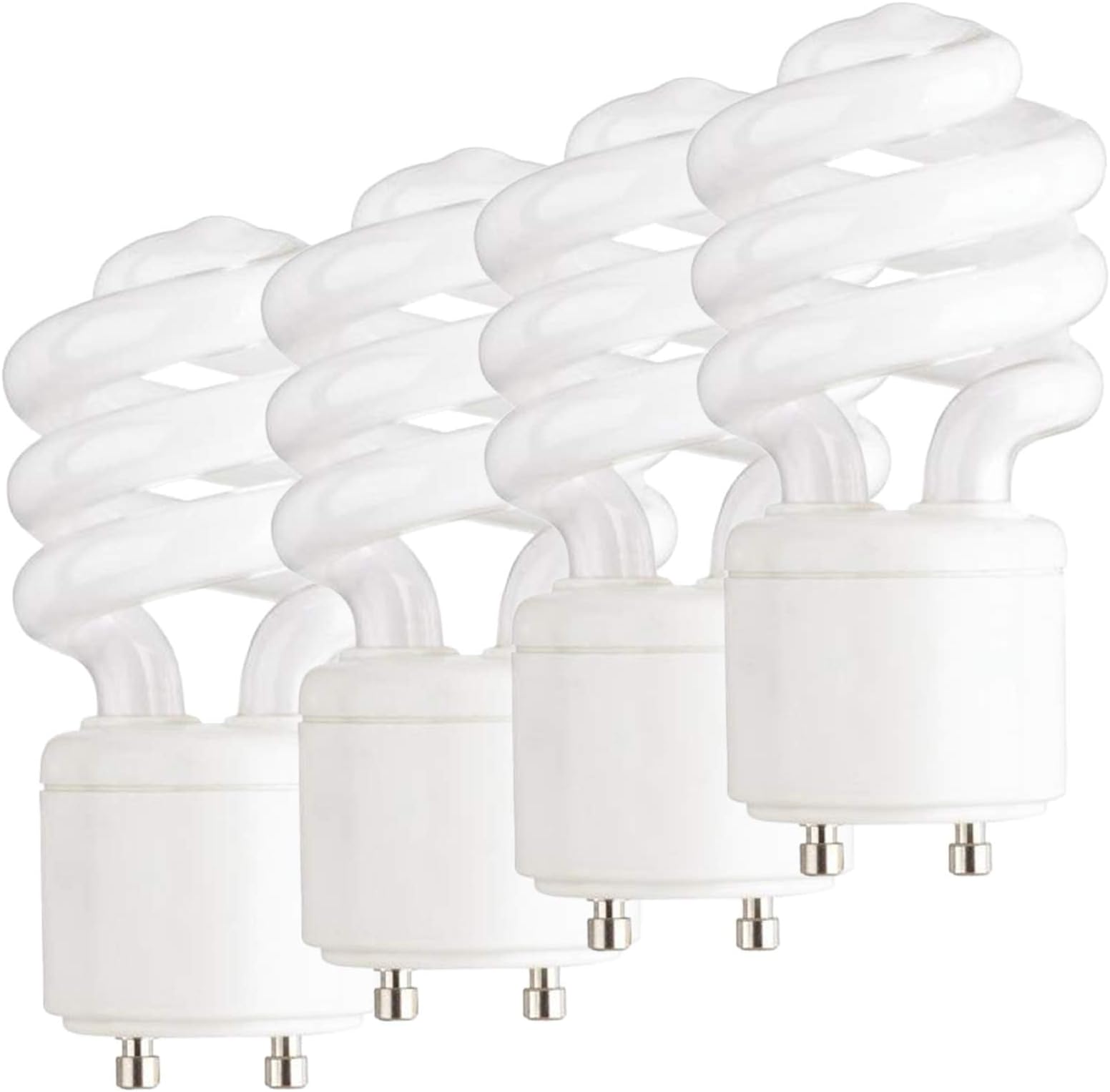 KOR (4 Pack) 13 Watt Mini Spiral - GU24 Base - (60W Equivalent) - T2 ...