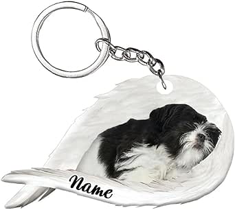 Amazon.com: Personalized Shih Tzu Dog Sleeping On Angel Wings Memorial ...