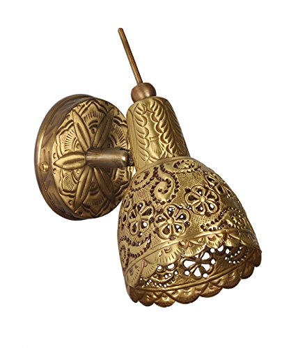 Fos Lighting 40W Hand Tooled Single Brass Spot Light (Antique Brass ...