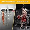 Double Circle Gym Rack Organizer with 12 Hooks, Multi-Purpose Workout ...