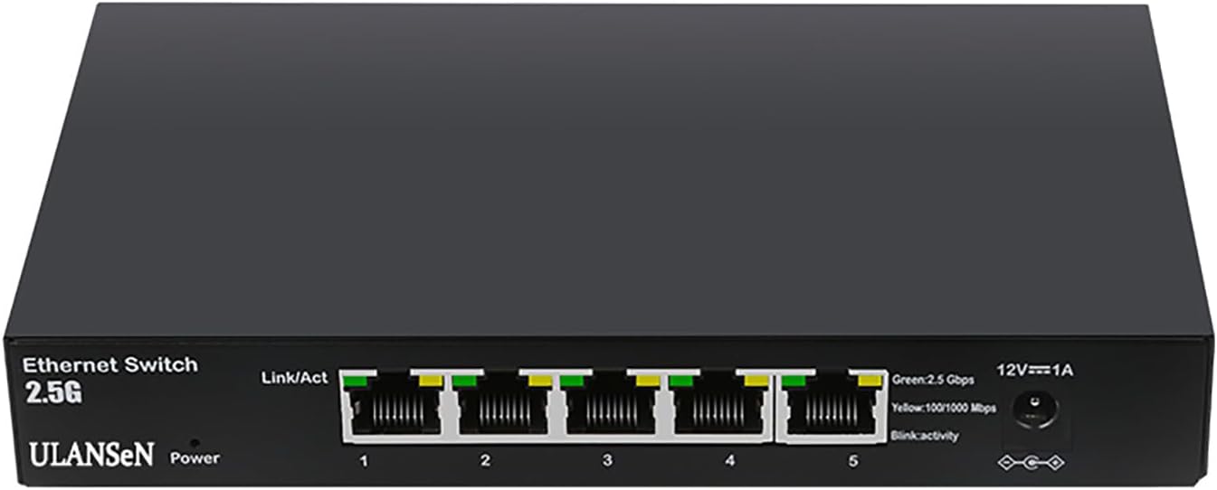 Amazon.com: 5-Port Unmanaged 2.5G Ethernet Gaming Switch, 5 x 2.5GBASE ...