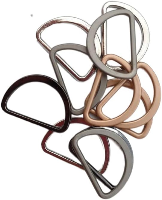 Amazon.com: Honkenda 12 Pack Heavy Duty Flat Metal D Rings Buckle ...