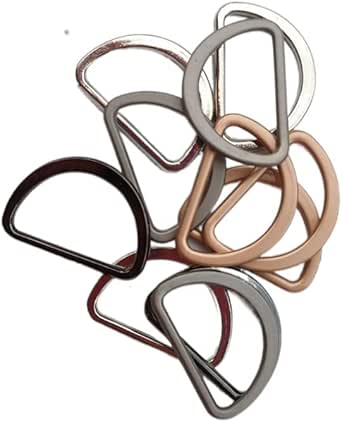Amazon.com: 12 Pack Heavy Duty Flat Metal D Rings Buckle, Thicker 1 ...