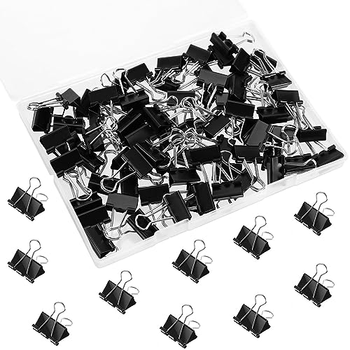 Snapklik.com : 75 PCS Mini Binder Clips, 3/4 Inch 19mm Binder Clips ...