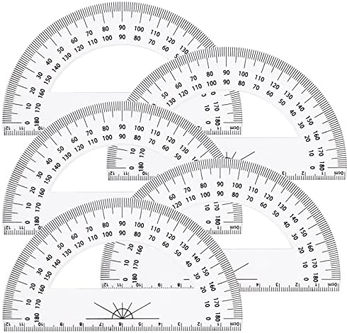 Amazon.com: 5Pcs Math Protractor, 12CM Math Geometry Protractor, 180 ...