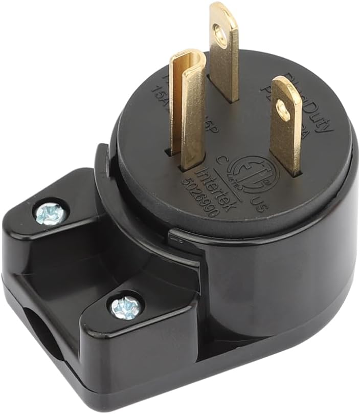 USA 3-Prong Male AC Plug, UL Nema 6-15P 3 Pole Straight DIY Rewirable ...