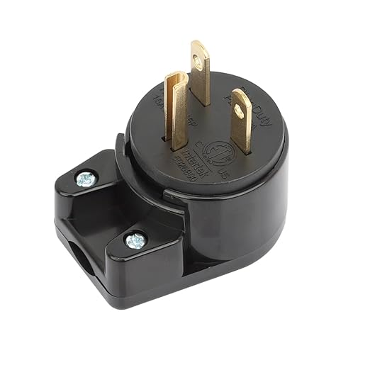 USA 3-Prong Male AC Plug, Right Angle ETL Nema 6-15P 3 Pole DIY ...