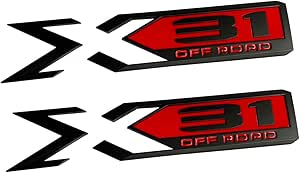 Amazon.com: 2Pc X31 Off Road Emblems 3D Rear Badge Replacement for 2019 ...