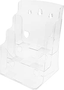 ULTECHNOVO Acrylic Brochure Holder, 3 Tier Clear Literature Magazine ...