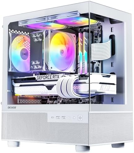 Amazon.com: DIYPC ARGB-N1-W White USB3.0 /Type C Micro ATX Gaming ...