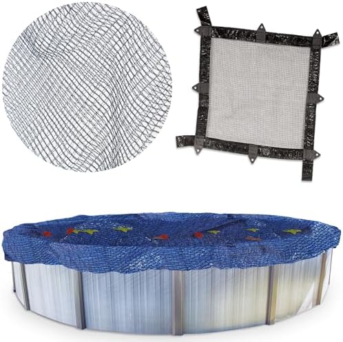 Amazon.com : Hlimior 33 X 18 Ft Oval Swimming Pool Leaf Net Cover,Pool ...