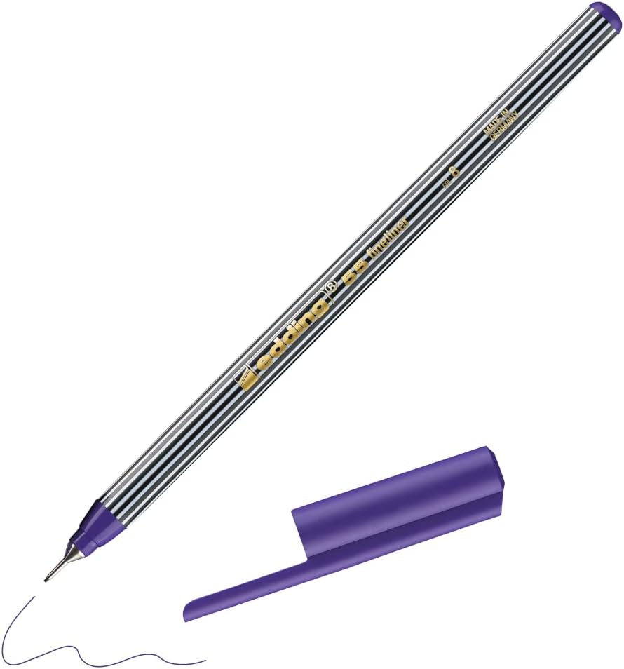 Amazon.com: edding 55 - fineliner - violet - 1 pen - 0.3 mm nib ...