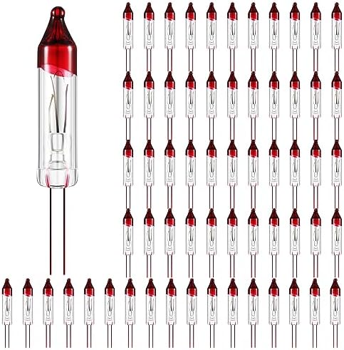 Riakrum 100 Pcs Christmas Replacement Mini Light Bulbs Bulk 0.17A Bulb ...