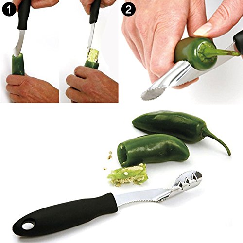 1Pc Stainless Steel Pepper Corer Jalapeno Tool Chili Pepper Corers ...