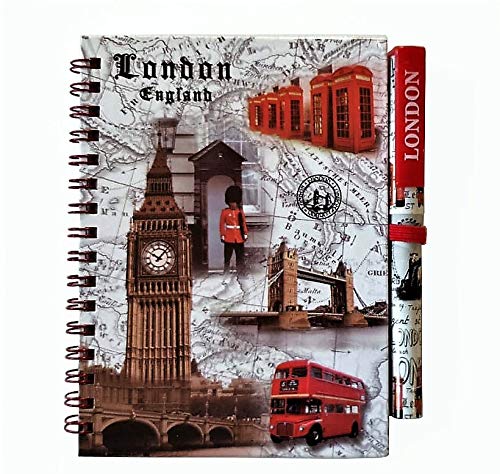 ZA Product London Icons Notebook and Pen - A6 Size/Matching Design ...