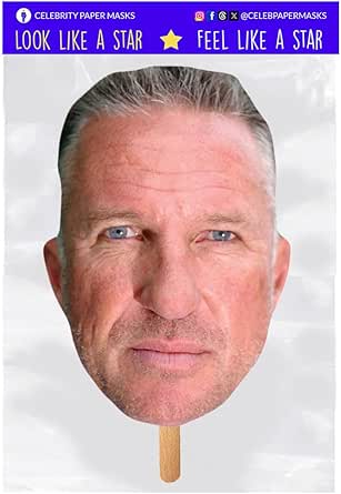 Amazon.com: Ian Botham Mask Celebrity Face Masks Cricket On A Stick ...