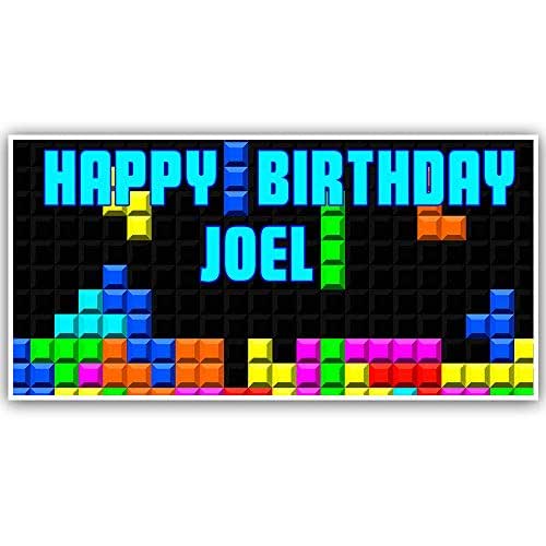 Amazon.com: Video Games Tetris Birthday Personalized Banner : Handmade ...