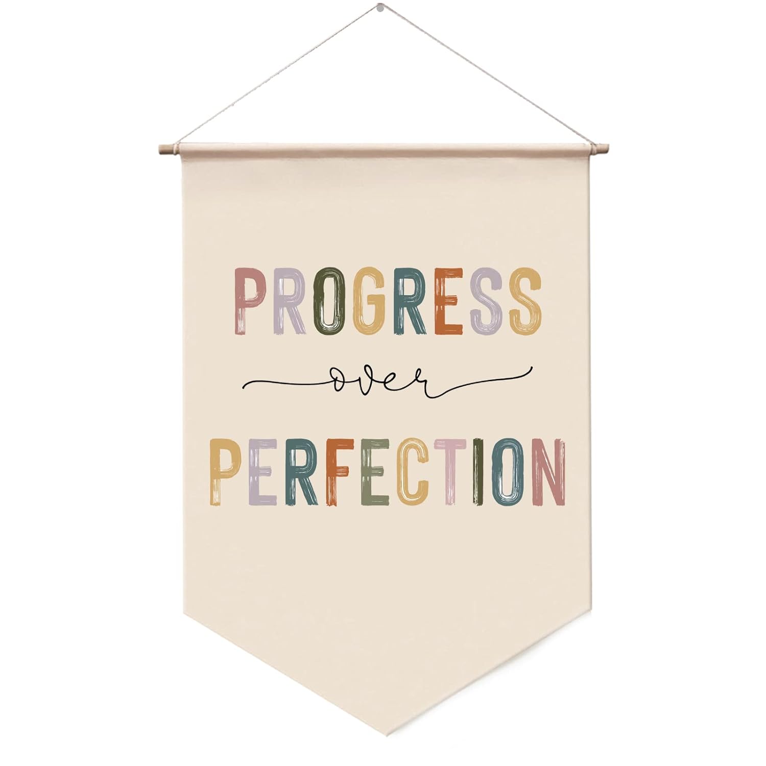 Amazon.com: Progress Over Perfection Wall Hanging, Classroom Wall Decor ...