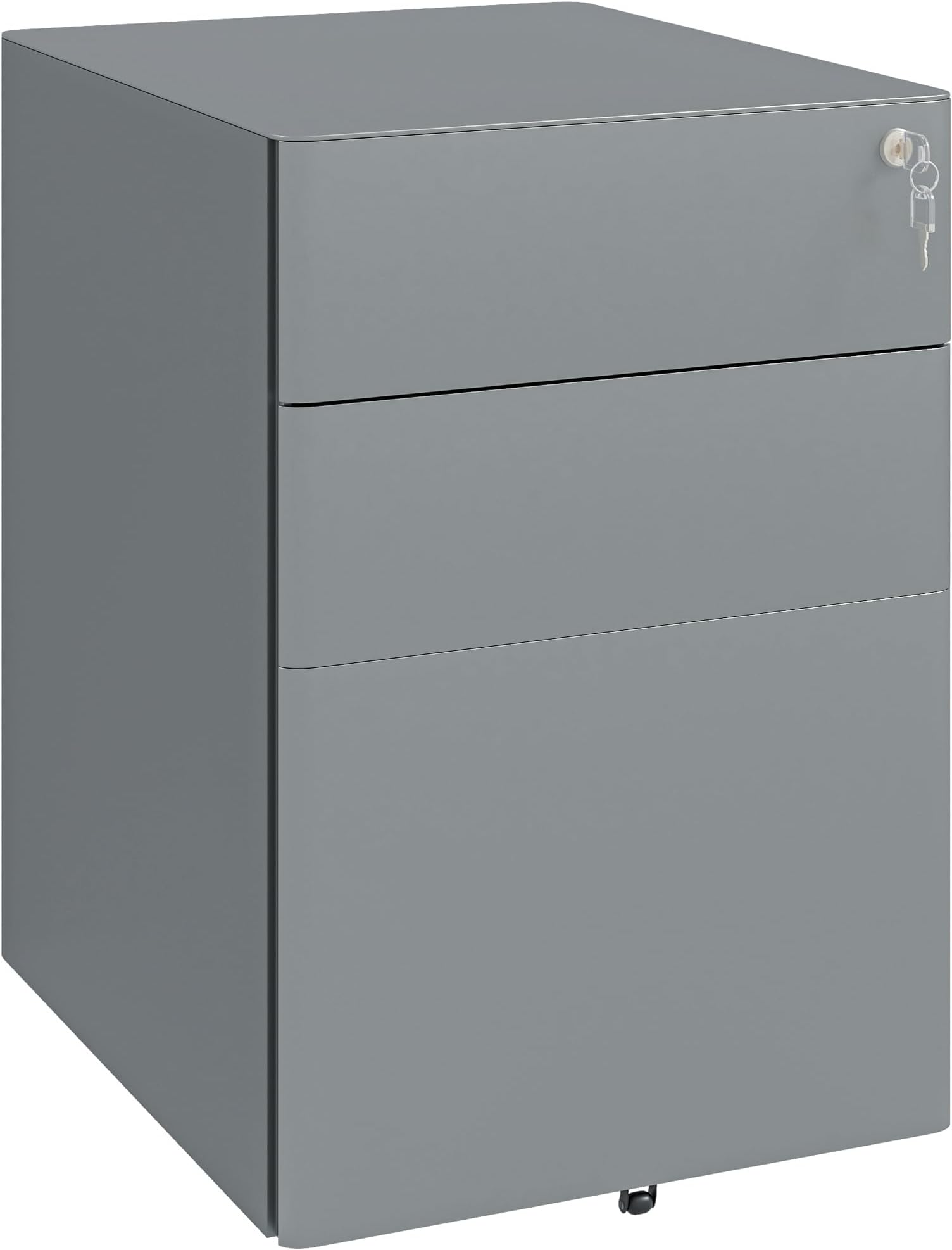 Mr Office Wooden 4 drawer filing cabinet with silver handles 1360mm ...