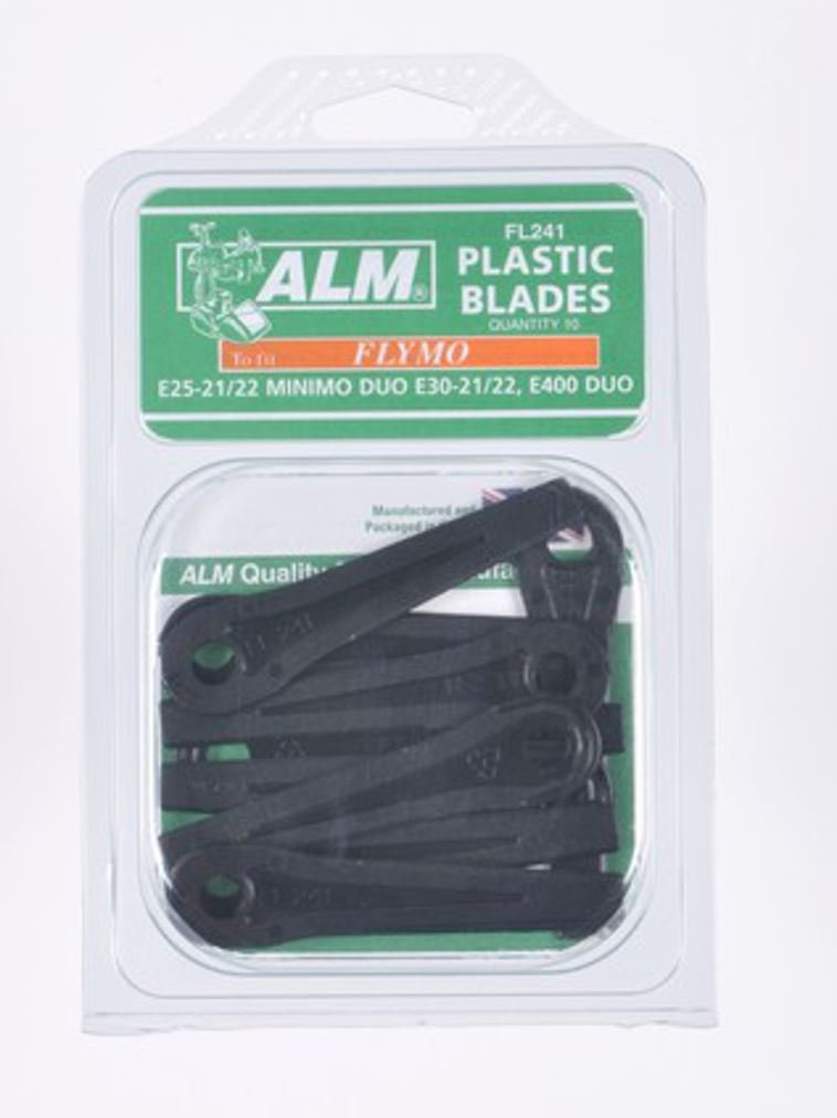 ALM Flymo Minimo Duo E25 E30 Plastic Blades FL241 Pack of 10 : Amazon ...