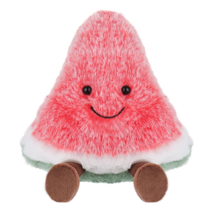 Amazon.com: Apricot Lamb Toys Plush Fresh Watermelon Stuffed Fruit Soft ...
