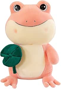 Amazon.com: FEQOQO Cute Frog Plush Soft Stuffed Animal Frog with Lotus ...