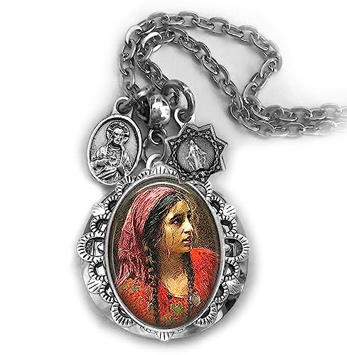Amazon.com: St. Sarah La Kali Locket Necklace, Patron Saint of Roma ...