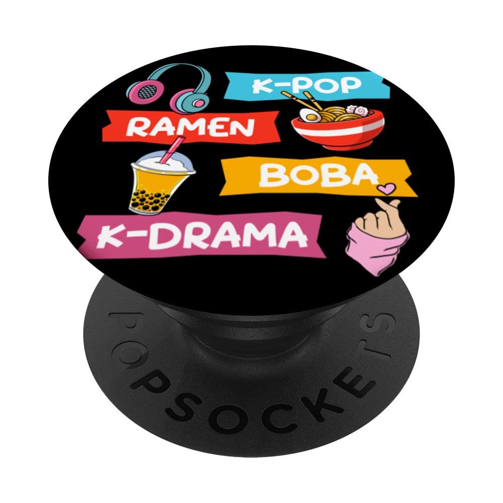 Buy K-Pop Ramen Boba K-Drama Bubble Milk Tea Cute Kawaii PopSockets ...