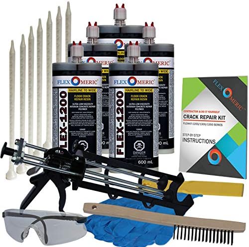 Concrete Floor Crack Repair Kit - Ultra Low Viscosity Polymer - FLEXKIT ...