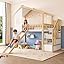 LANTRO JS Single Bed 90 x 200 cm, Solid Wood Bunk Bed Frame, Slatted ...