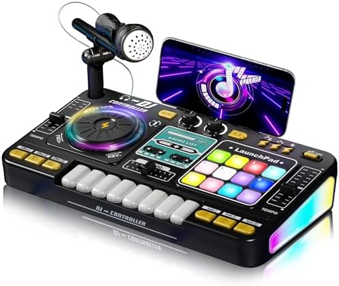 Kids DJ Mixer Table Age 3 4 5 6 7 8, Music Toys with Piano Keys, DJ ...