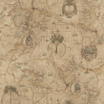 Tan Map Wallpaper - Painting Supplies - Amazon.com