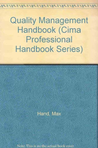 Amazon | Quality Management Handbook (Cima Professional Handbook Series ...