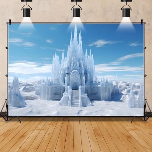 Amazon.com : 7x5ft Winter Ice Castle Backdrop Ice Frozen World Winter ...