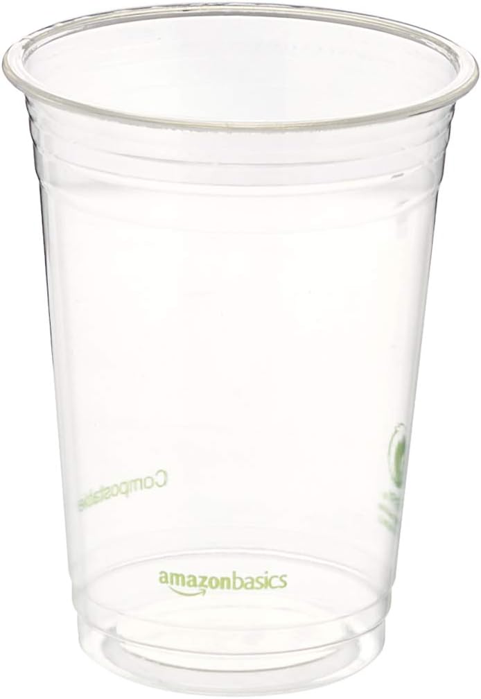 Amazon.com: Amazon Basics Compostable 16 oz. Cold Cup, Clear, Pack of ...