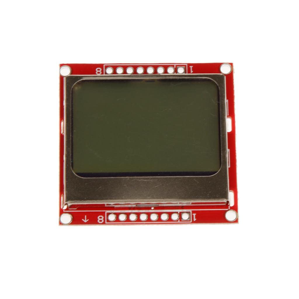 Tiuimk 5110 LCD Red Screen Display Module - Metal Material, 45mm x 45mm ...