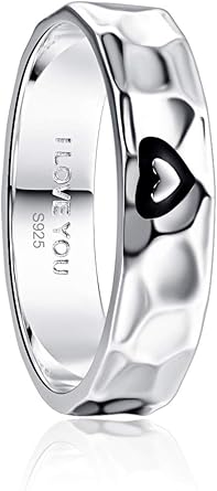 Amazon | Avecon (アヴェコン) 指輪 メンズ レディース リング ハート シルバー925 シルバー925 幅:6mm 23号 | リング 通販