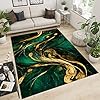 Amazon.com: Luxury Green Rugs for Living Room, Modern Emerald Green ...