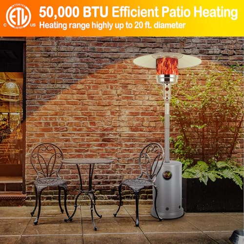 Hykolity 50,000 BTU Patio Heater with Sand Box, Table Design, Double ...