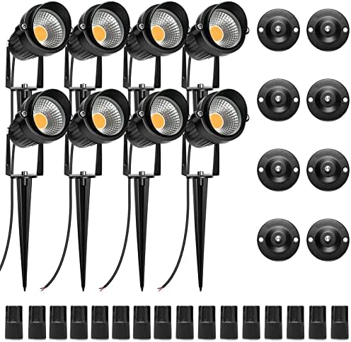 B-right Low Voltage Landscape Lighting, 6 Pack LED Outdoor Spot Lights ...