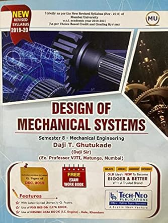 Buy Design of Mechanical Systems MU Sem 8 Mechanical Book Online at Low ...