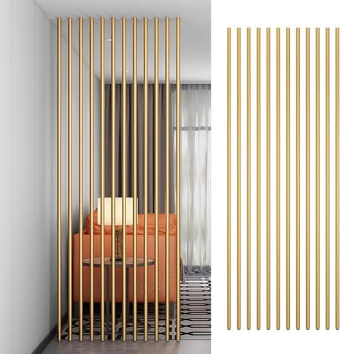 Adjustable Room Divider, 160cm High Metal Slatted Partition for Home ...