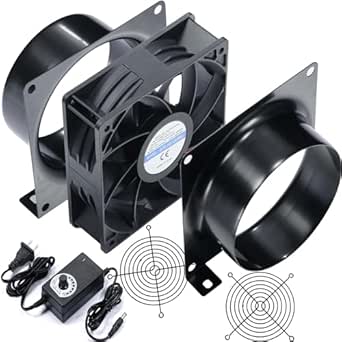 4" Axial Exhaust Fan, 3000RPM 120mm DC12V Dual Ball Bearings Air ...