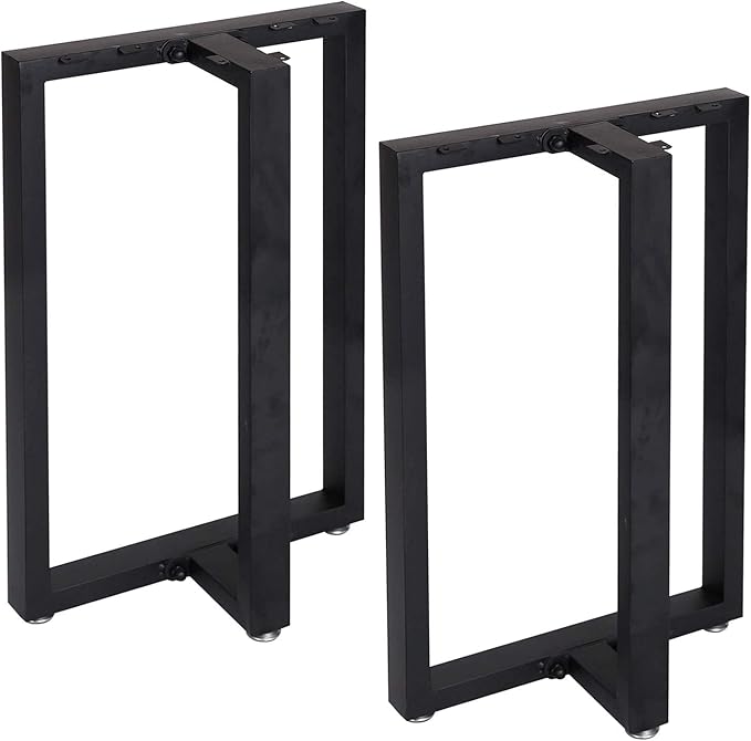 TIEOU Metal Table Legs 28 Inch Heavy Duty T Shape Metal Desk Legs Set ...