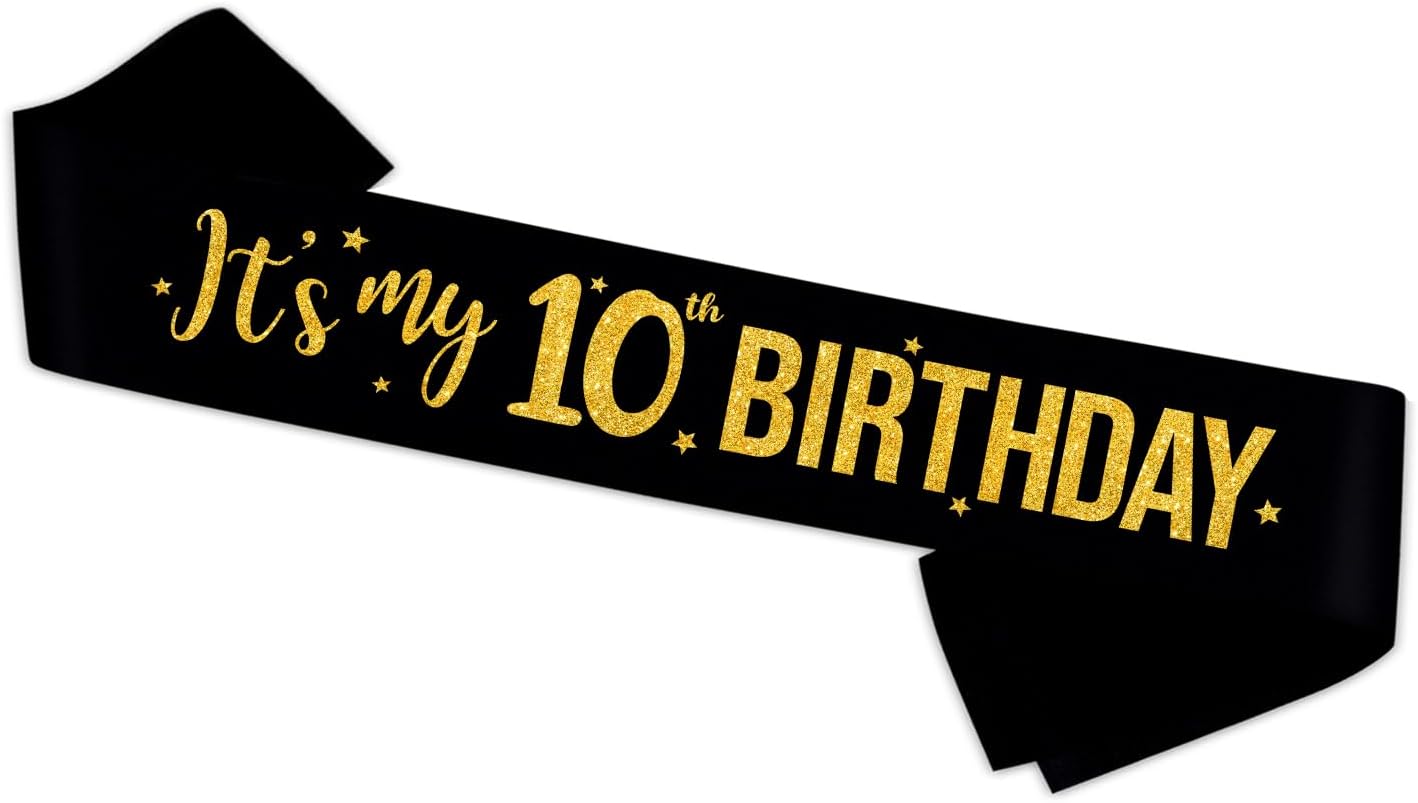 Amazon.com: It's My 10th Birthday Sash - 10th Birthday Gifts Girl Sash ...